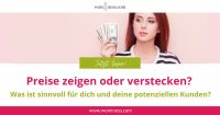 Preise zeigen oder verstecken? Was ist sinnvoll für dich und deine potenziellen Kunden? - Wominess